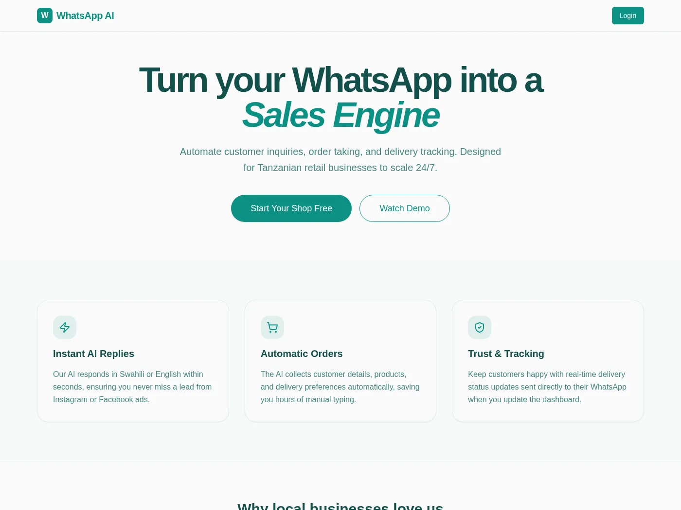 WhatsApp Sales AI System
