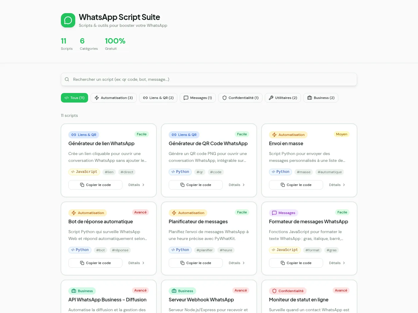 WhatsApp Script Suite