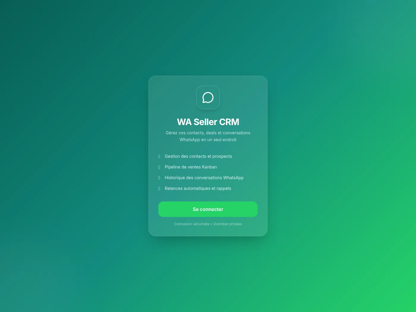 WhatsApp Seller CRM