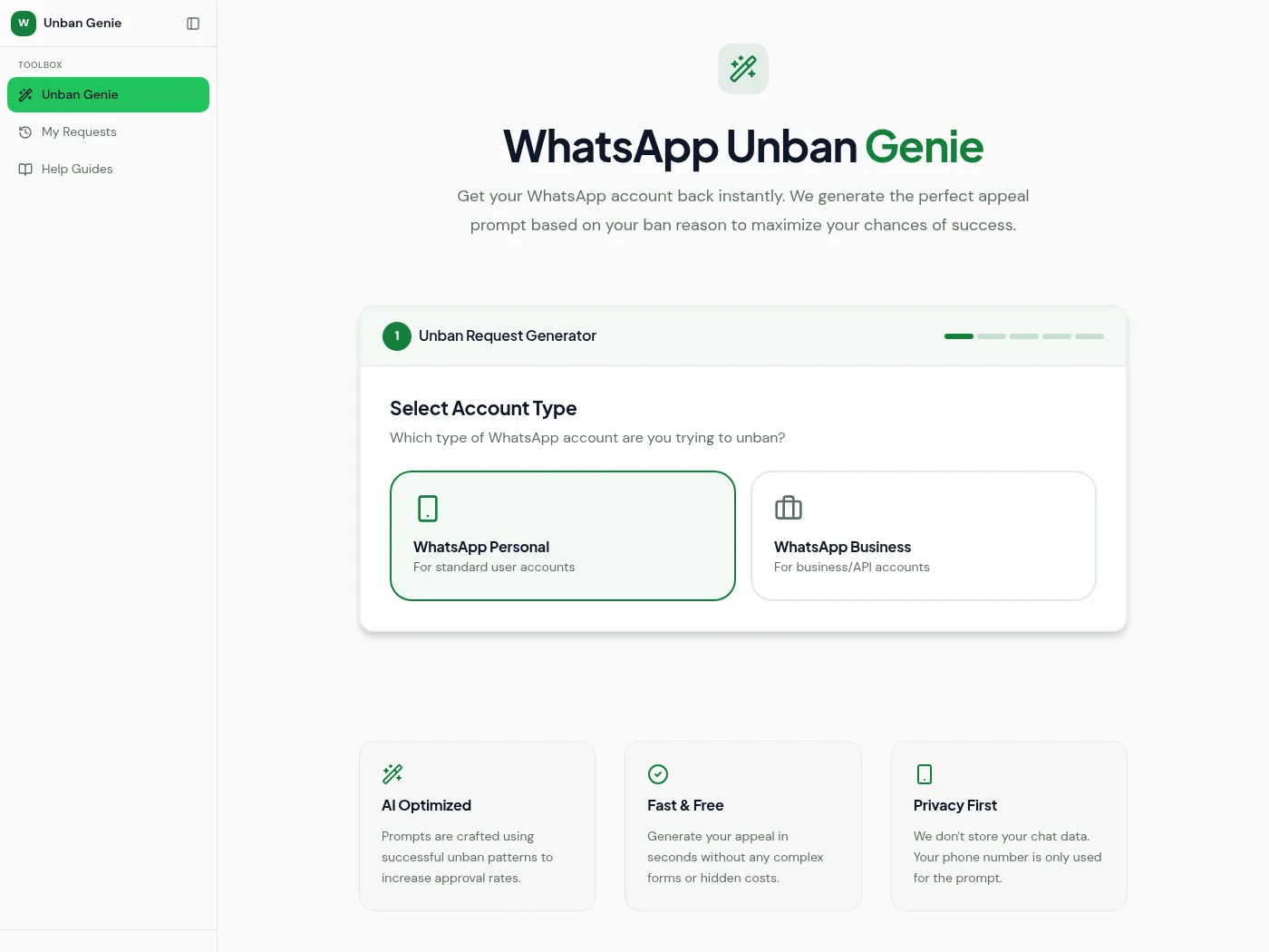 WhatsApp Unban Genie