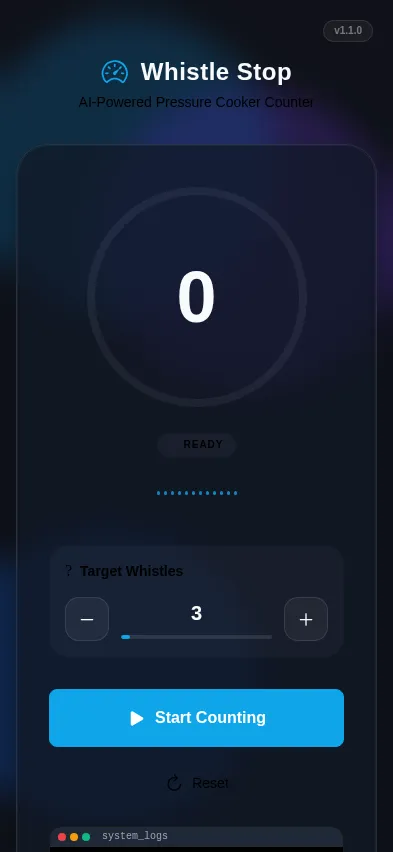 Whistle Counter App