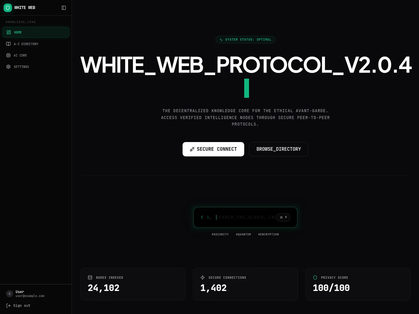 White Web Portal