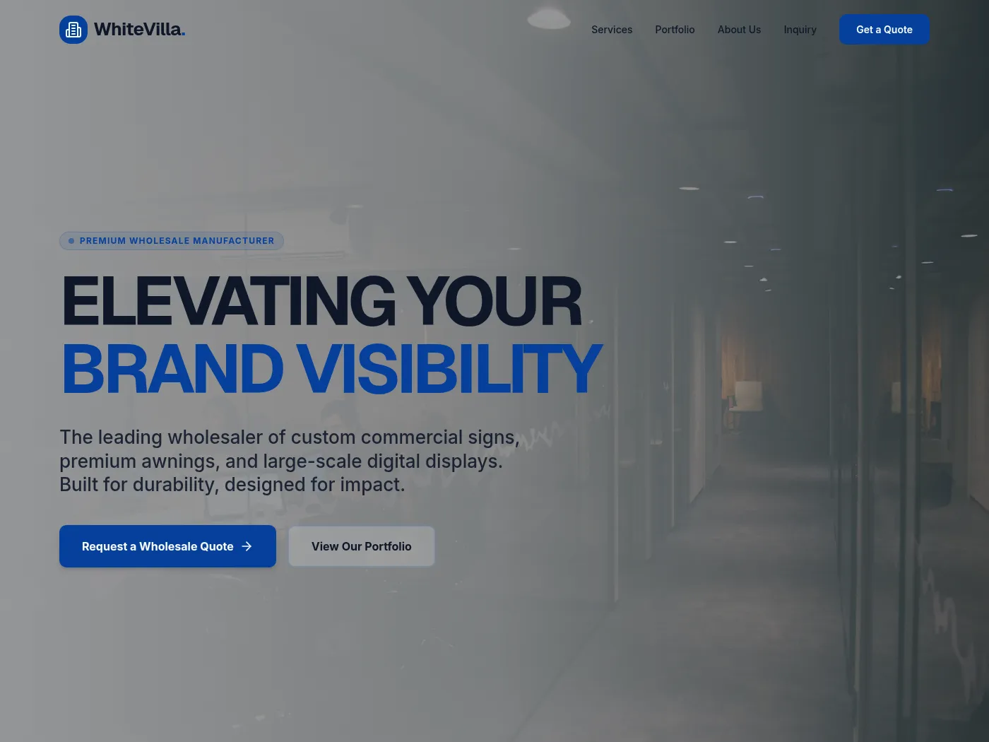 WhiteVilla Signs Website