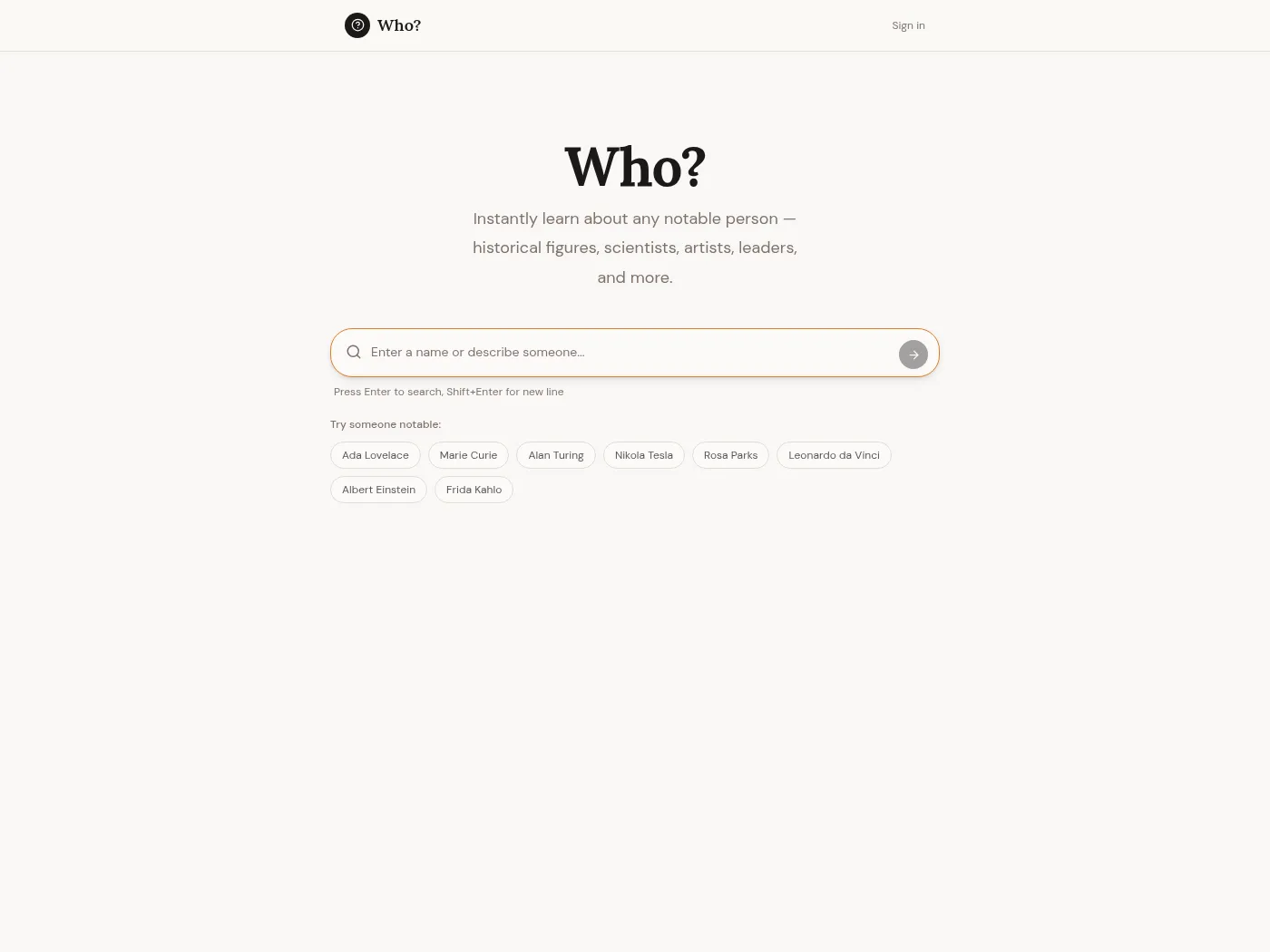 Who?