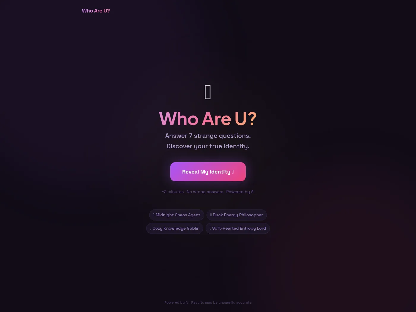 Who Are U?