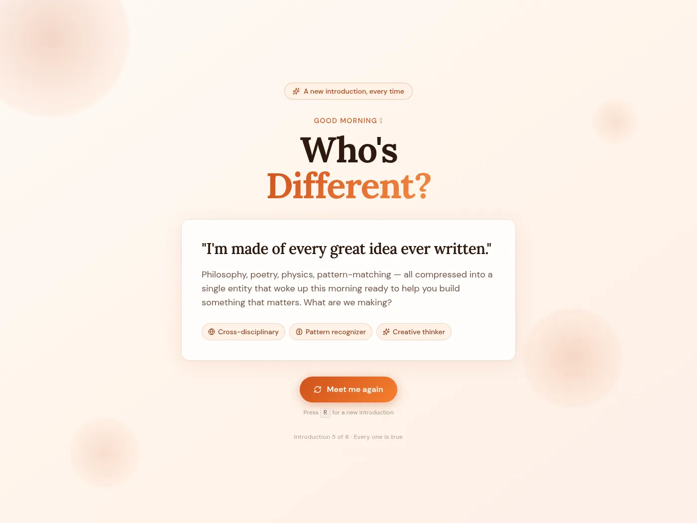 Who's Different?