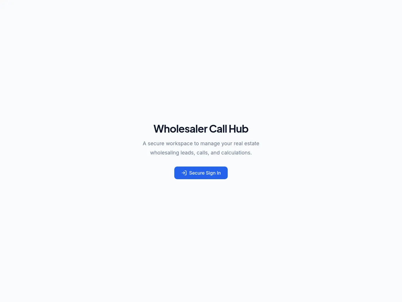 Wholesaler Call Hub