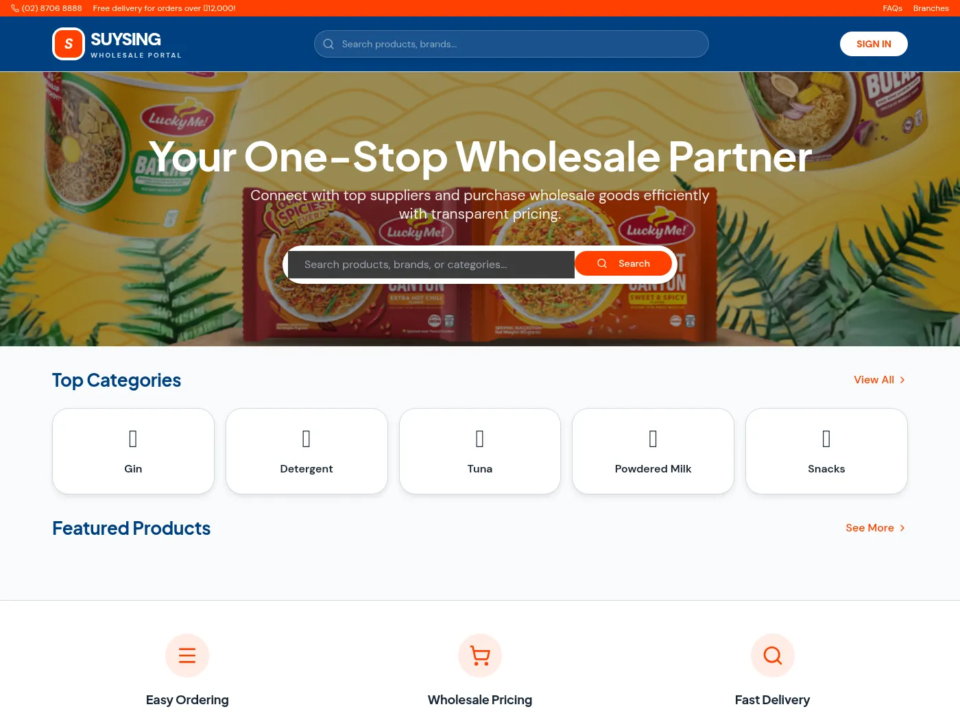 Suysing Wholesale Portal
