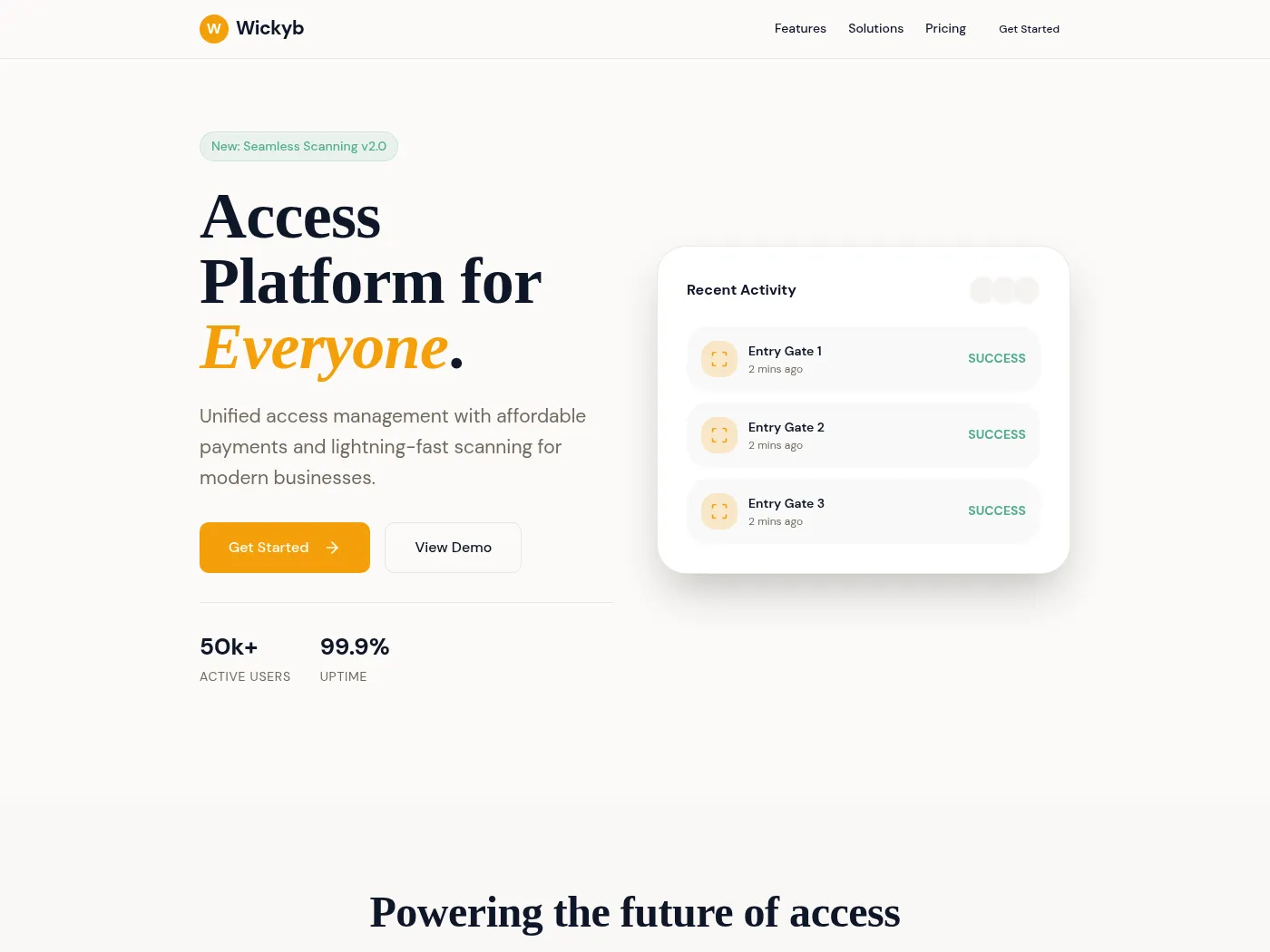 Wickyb Access Platform