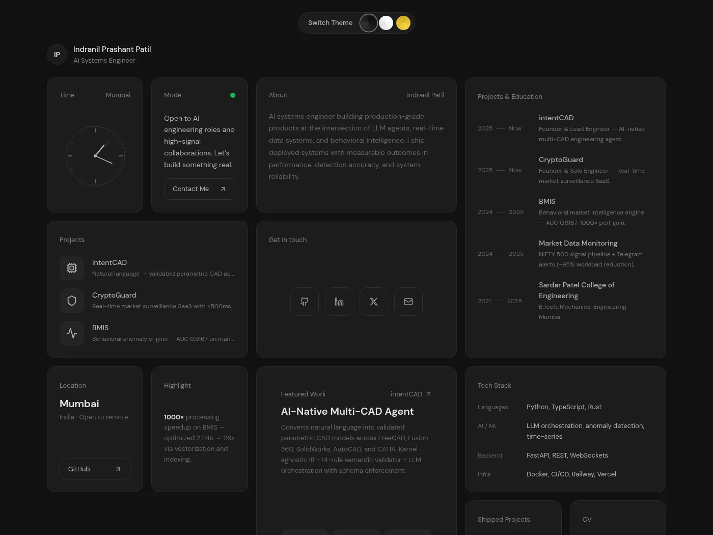 Widgetfolio Portfolio