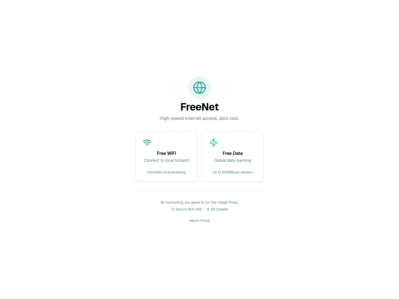 FreeNet Admin Portal