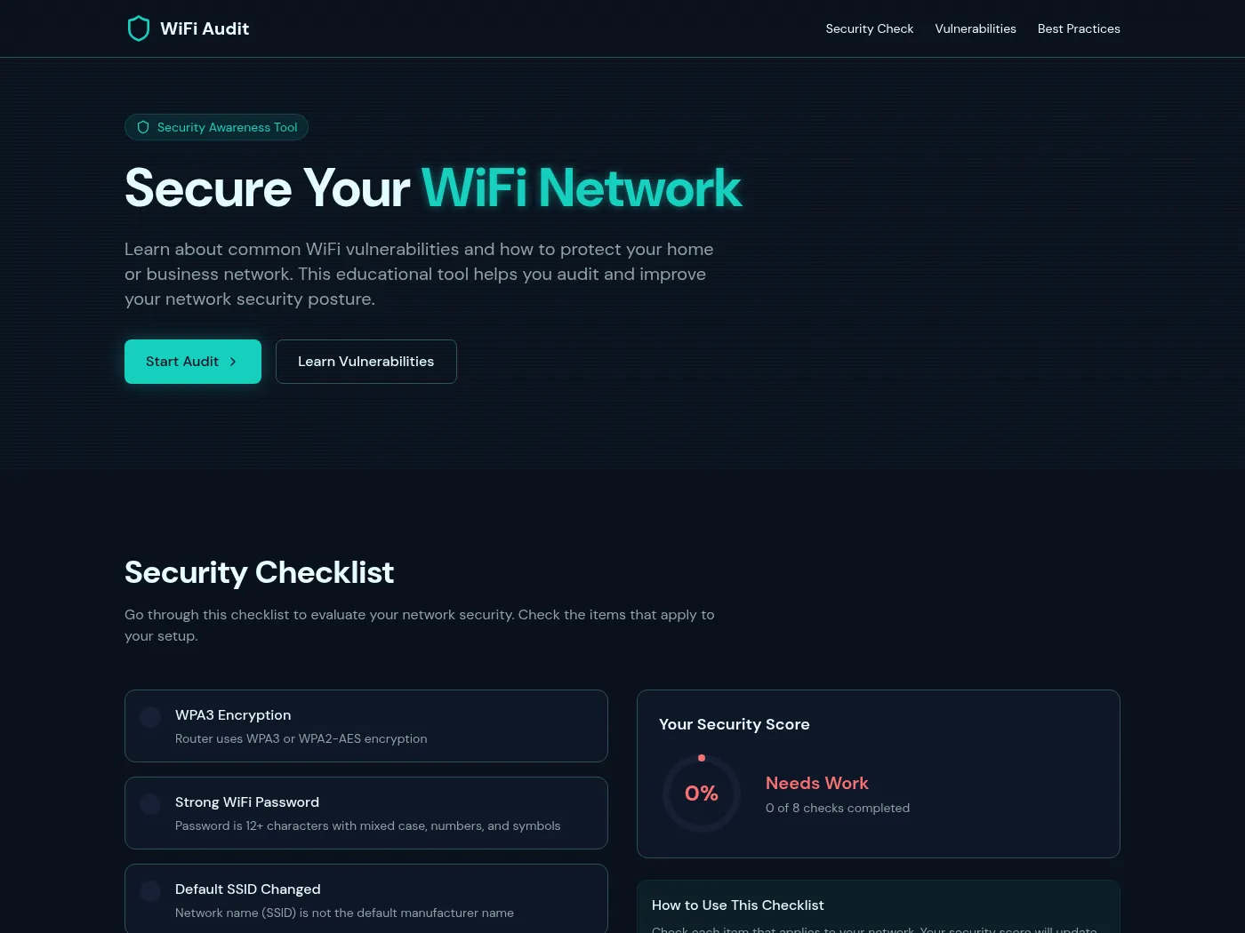 WiFi Audit Assistant