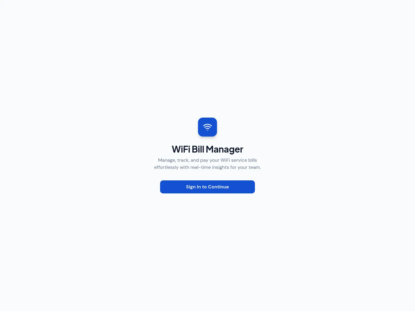 WiFi Bill Manager