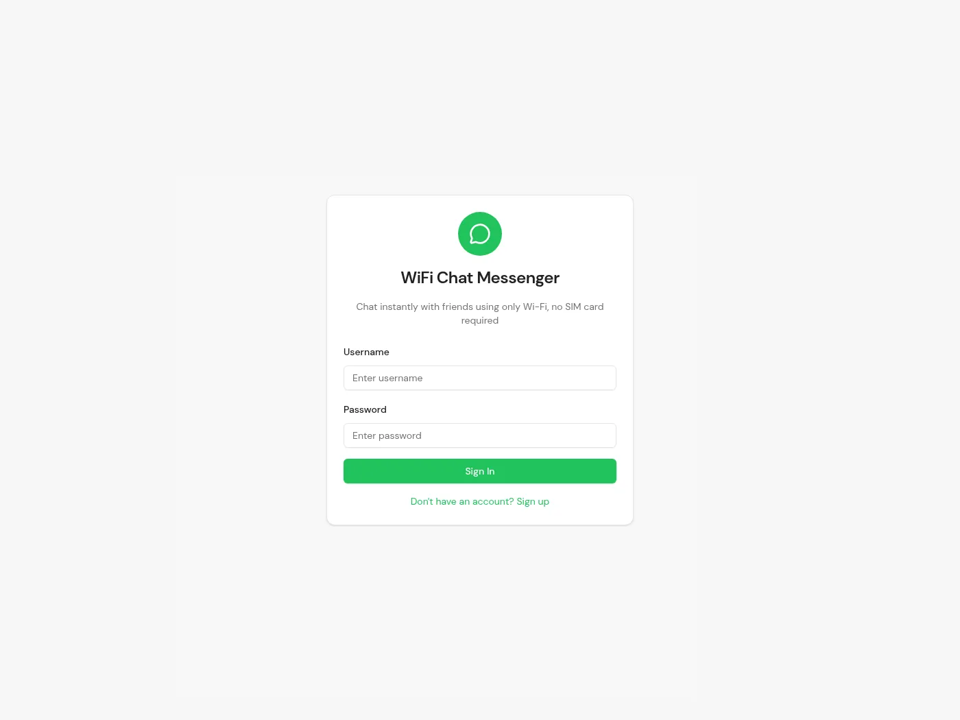 WiFi Chat Messenger