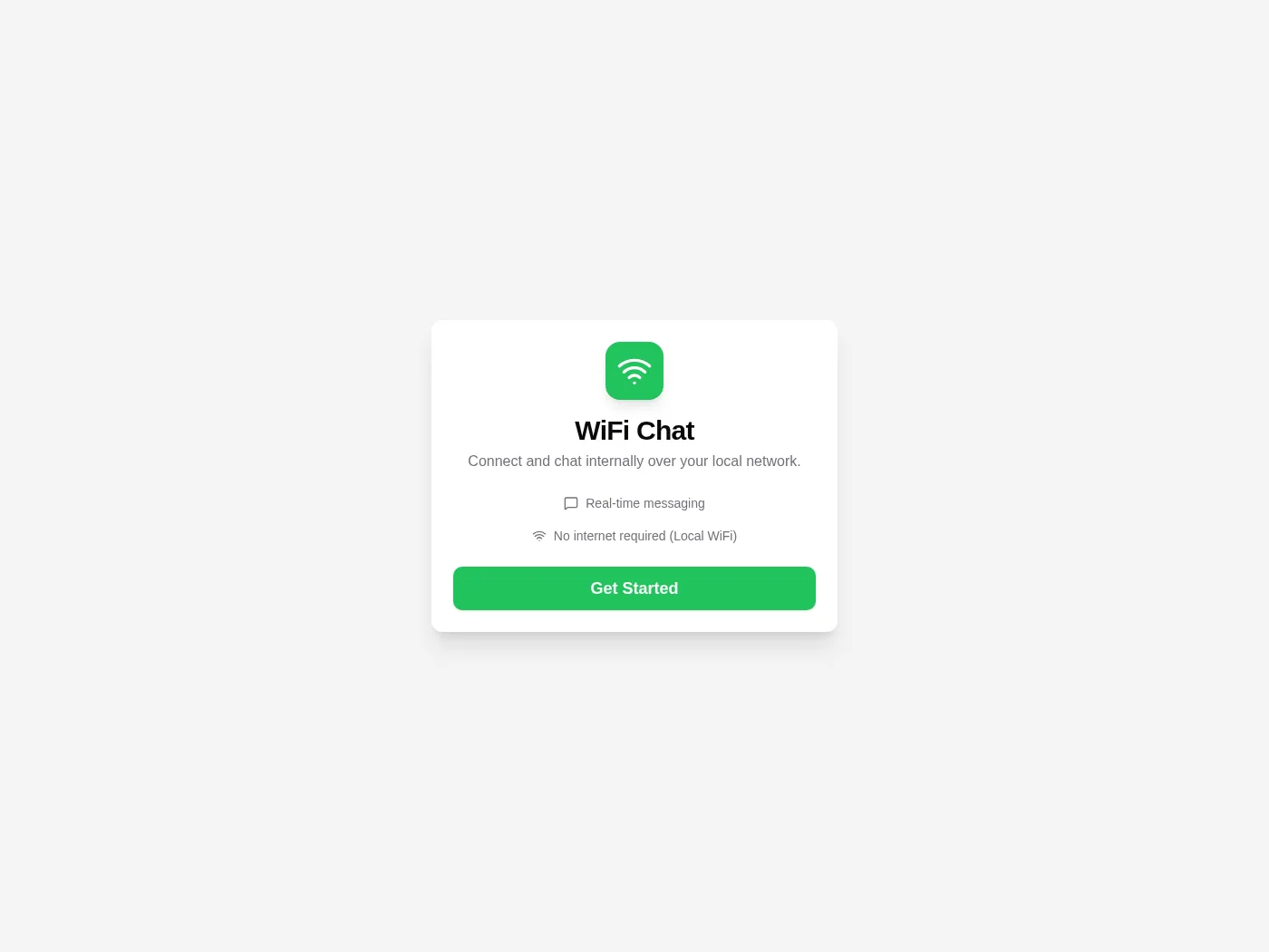 WiFi Chat Clone