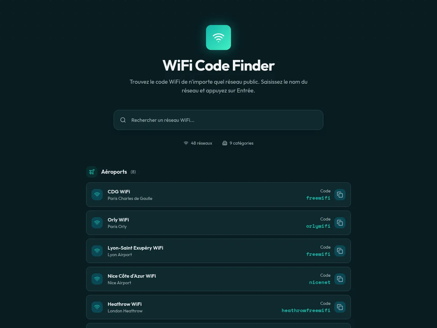 Wifi Code Finder
