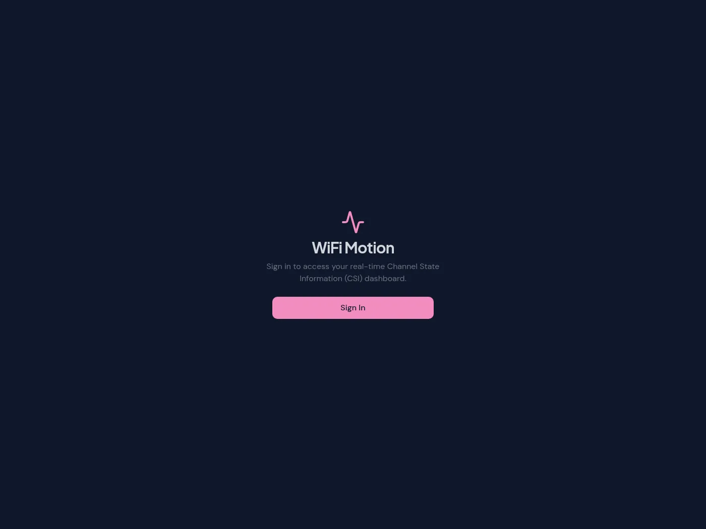 WiFi Motion Dashboard