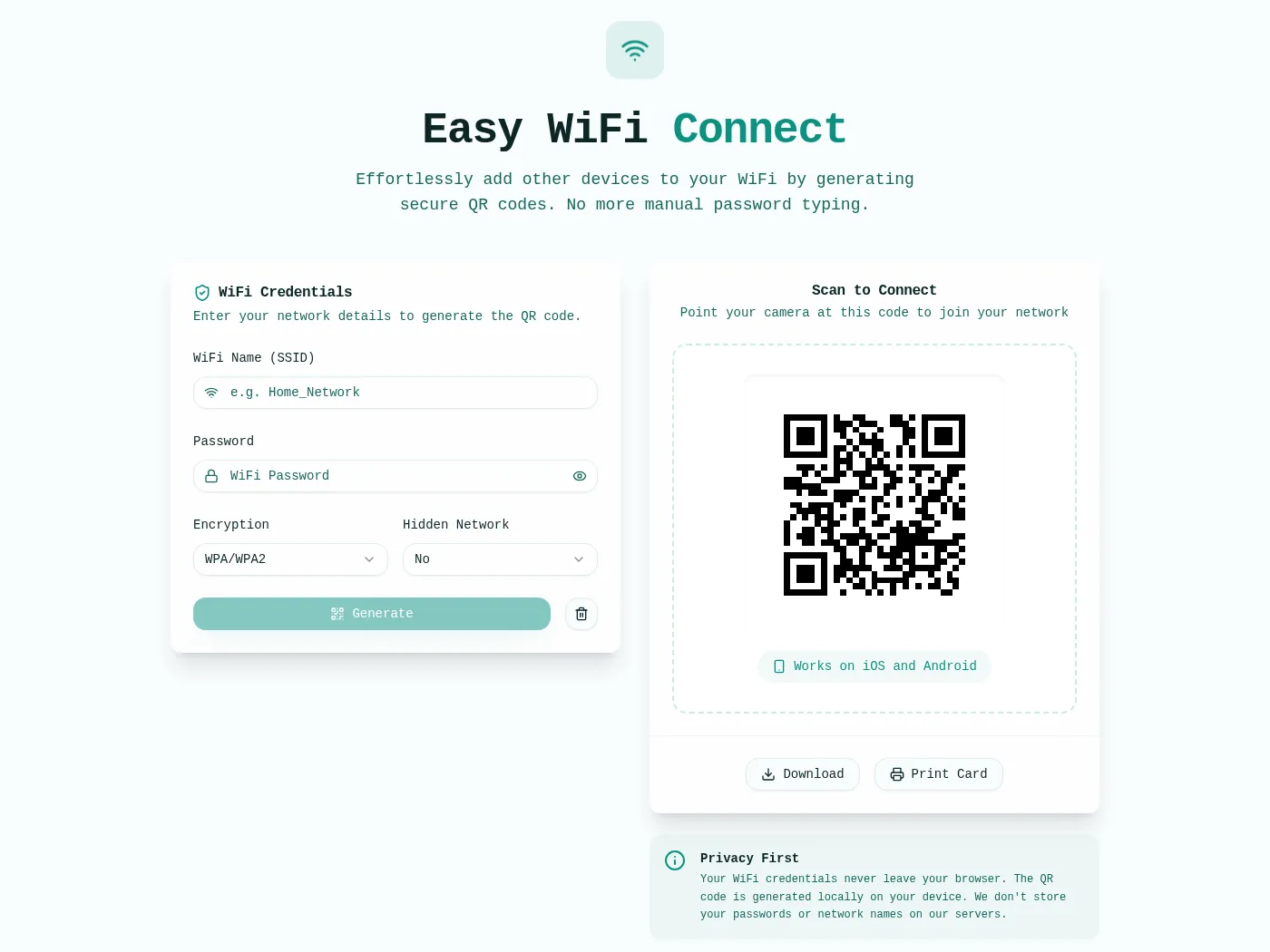 Easy WiFi Connect