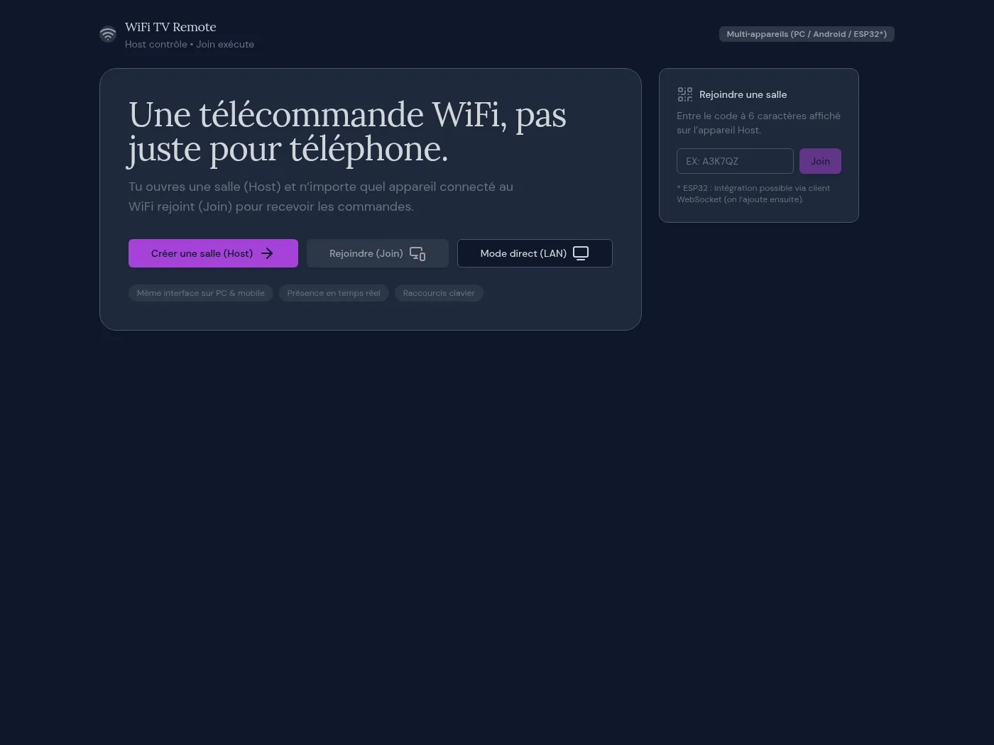 WiFi TV Remote