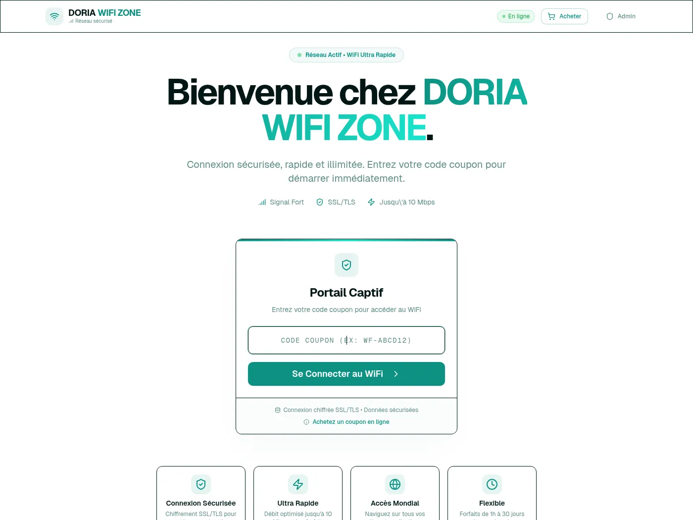 WiFi Zone Portal