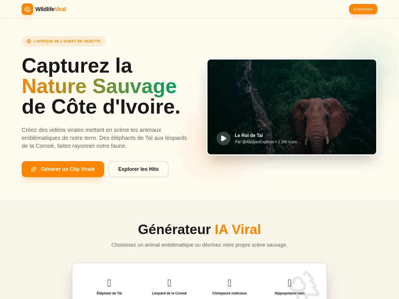 Ivory Coast Wildlife Viral