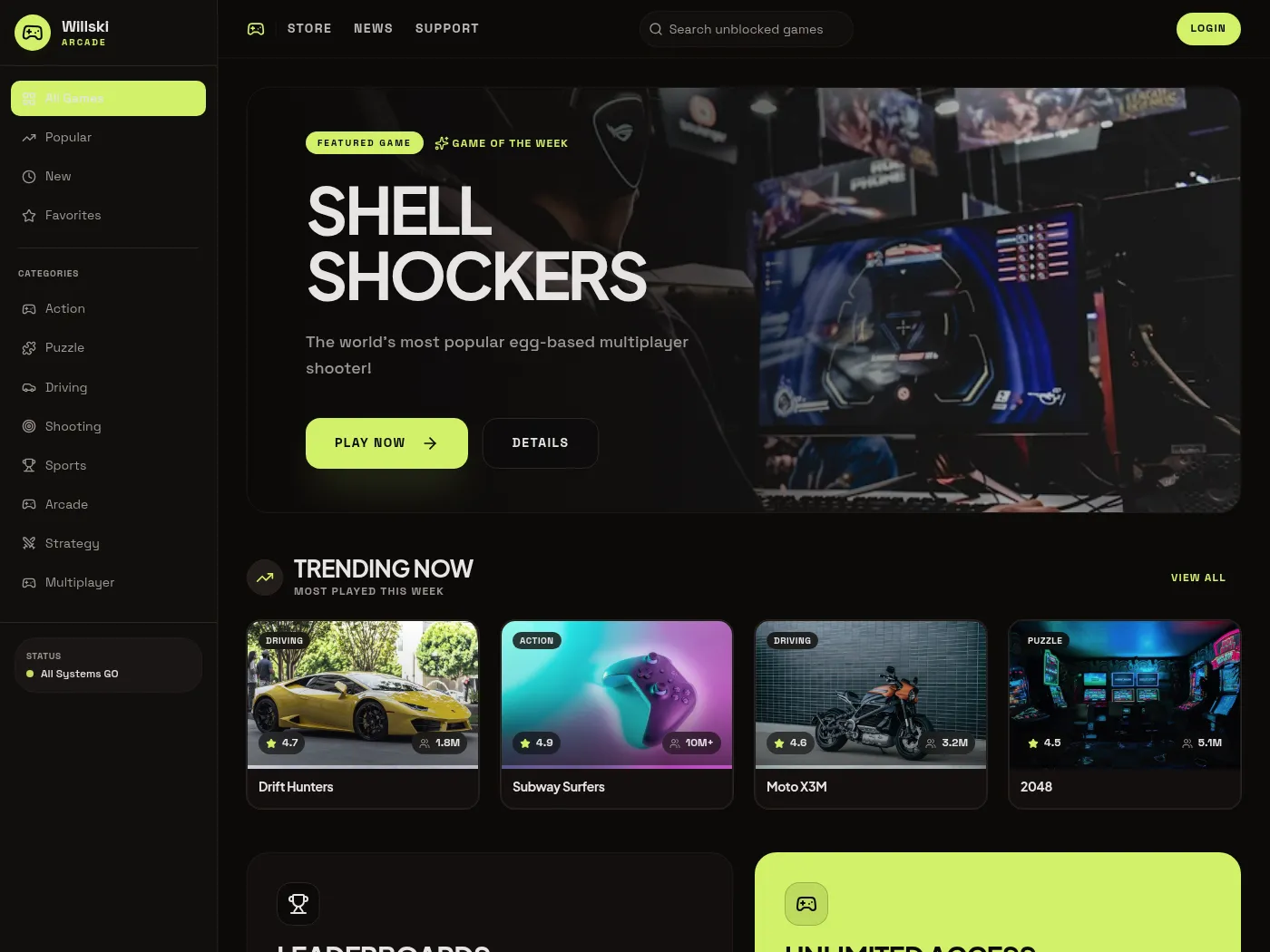 WillskiGames Online Arcade