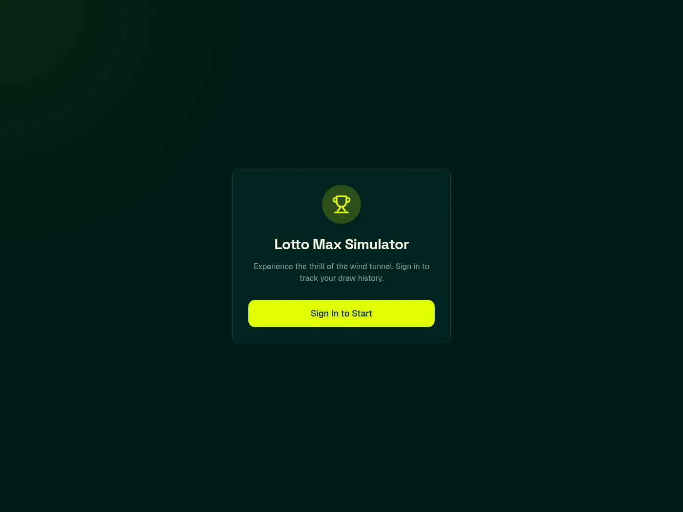 Lotto Max Wind Tunnel Sim