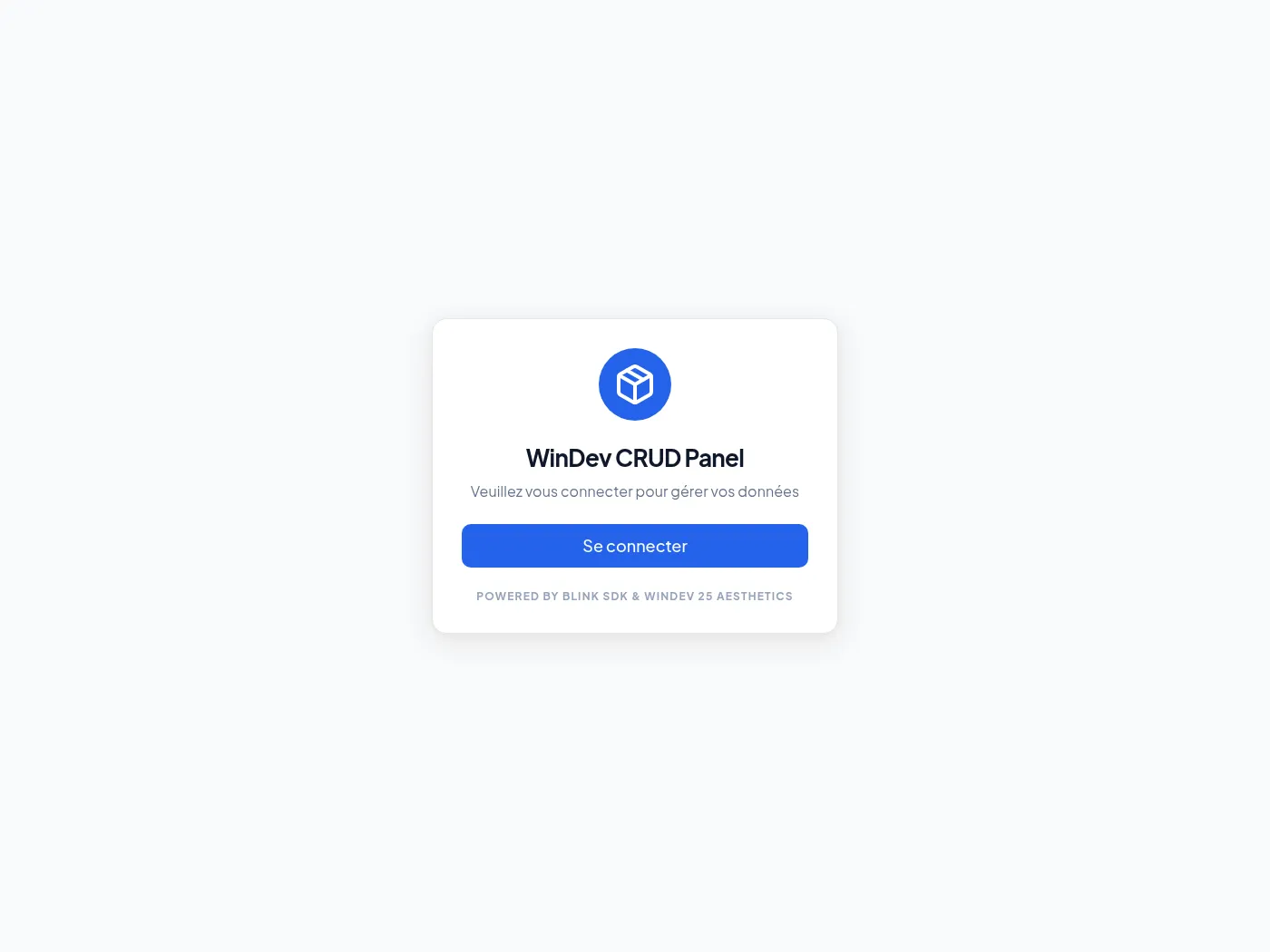 WinDev Generic CRUD Panel