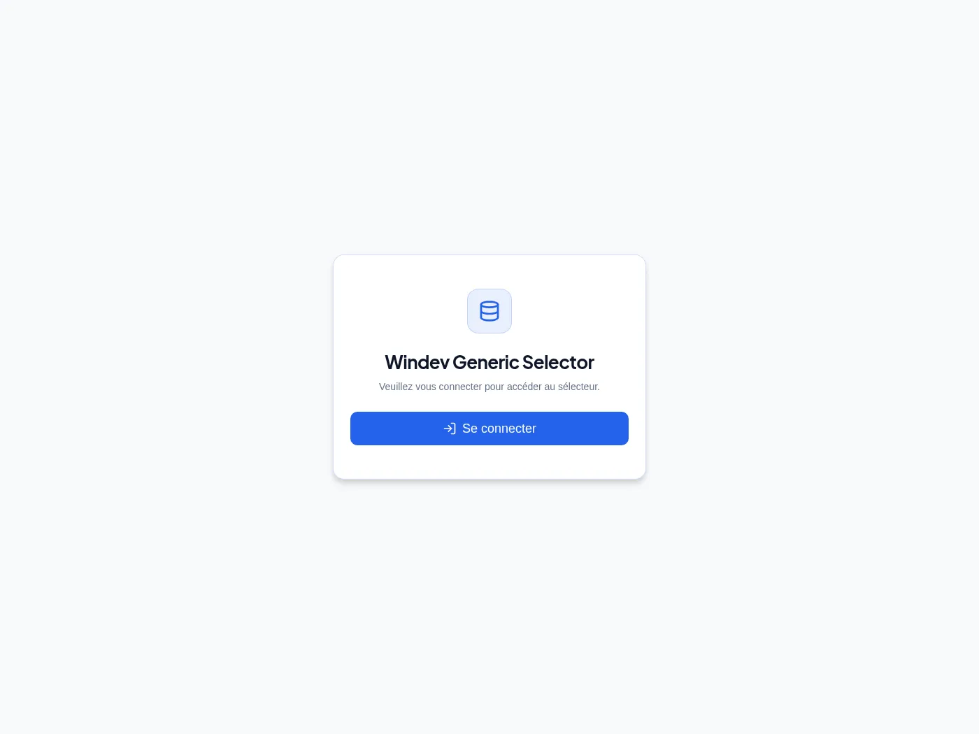 Windev Generic Selector