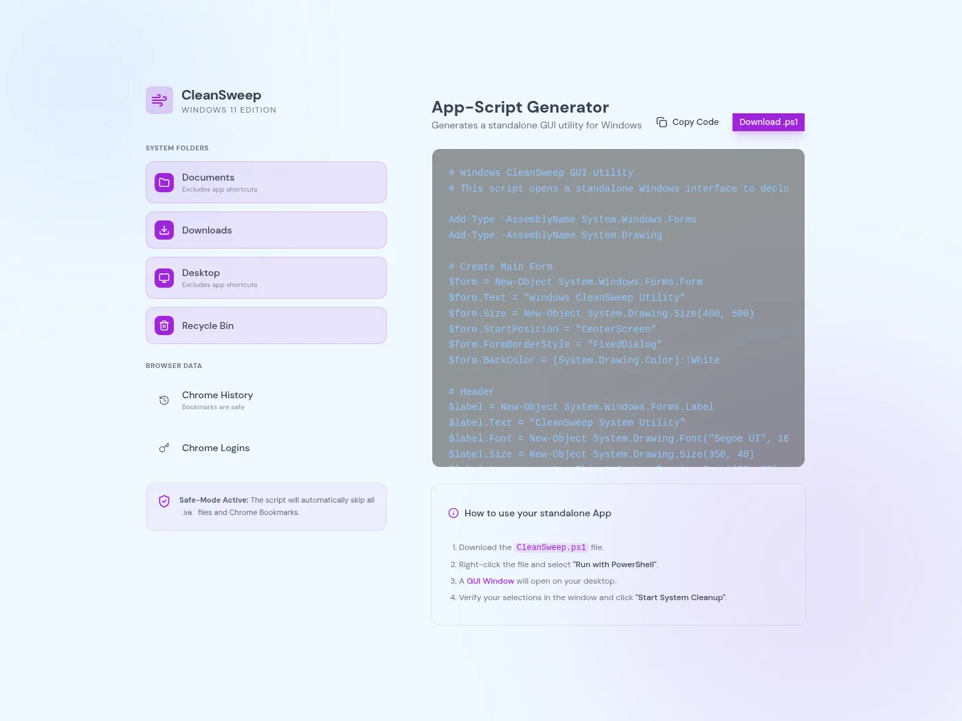 Windows CleanSweep