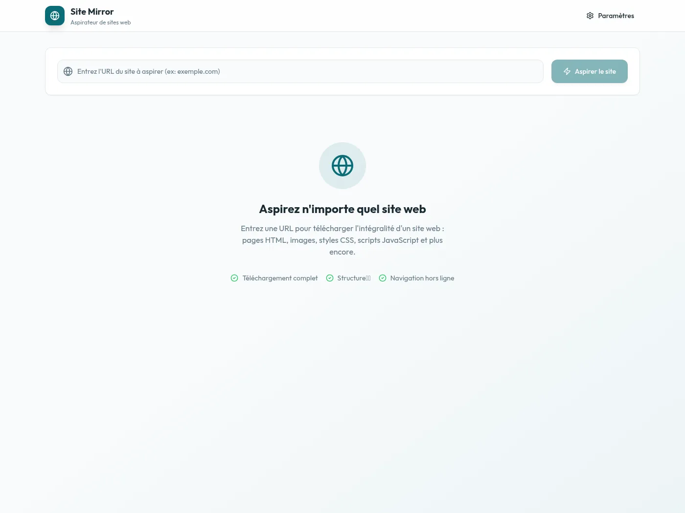 Site Mirror Windows App