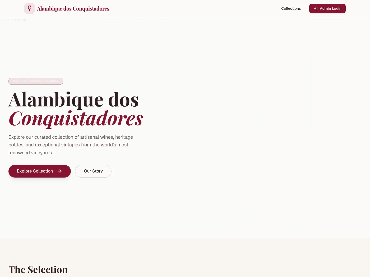 Alambique Boutique Wine Site
