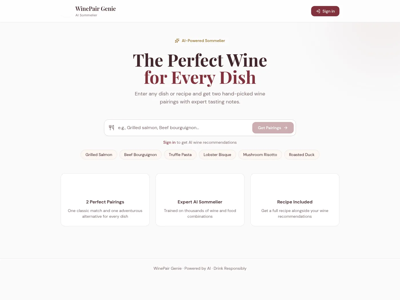 WinePair Genie