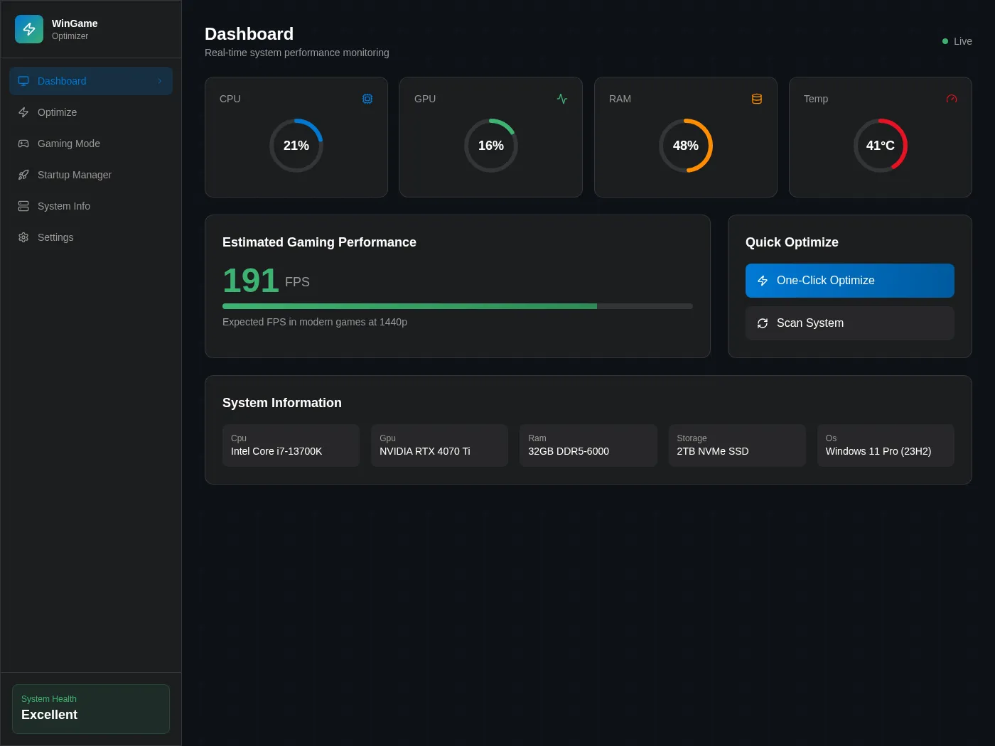 WinGame Optimizer