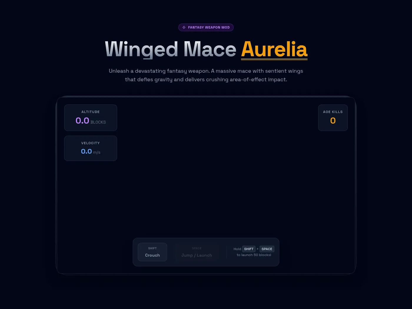 Winged Mace Weapon Mod