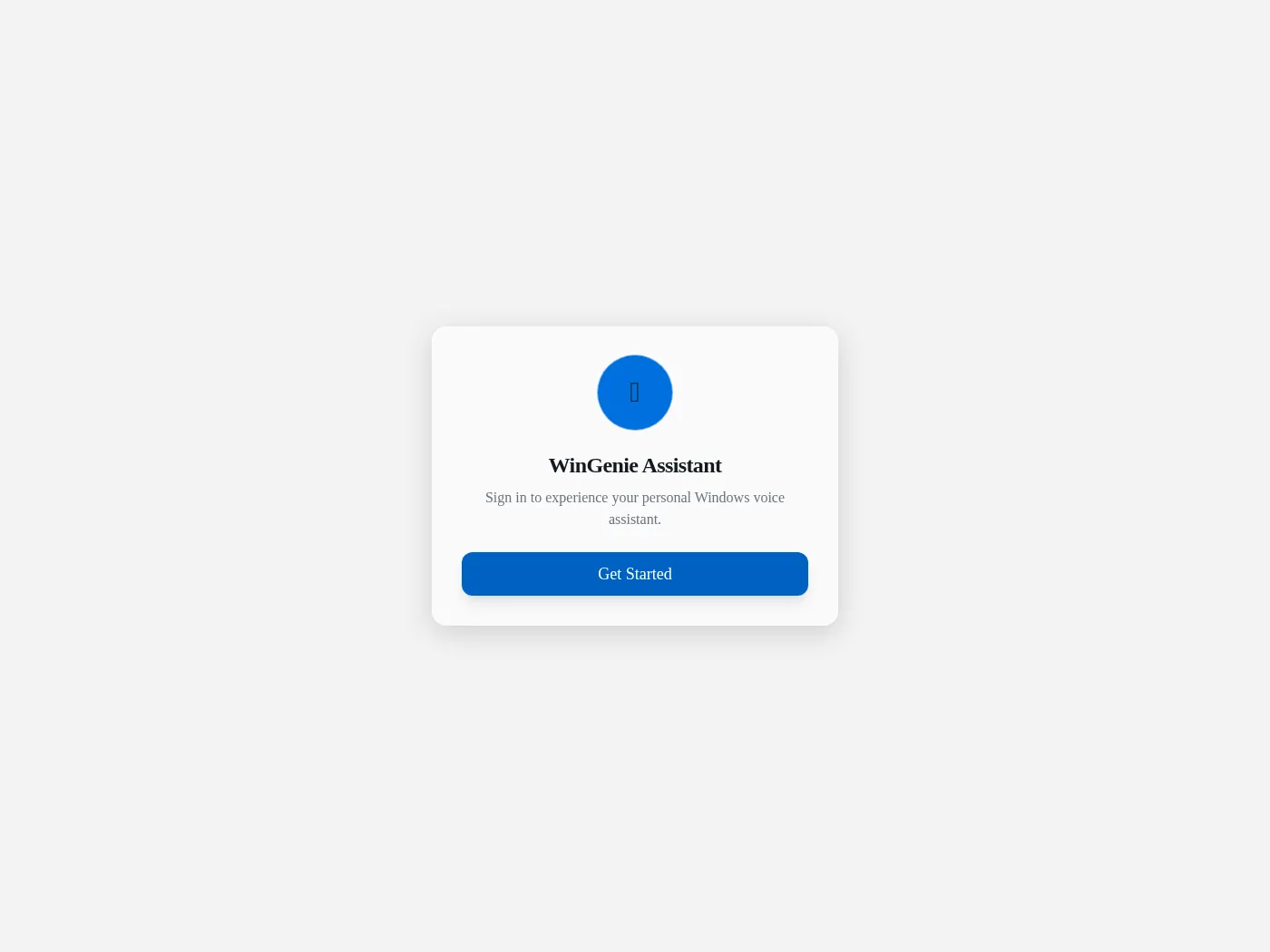 WinGenie Voice Assistant