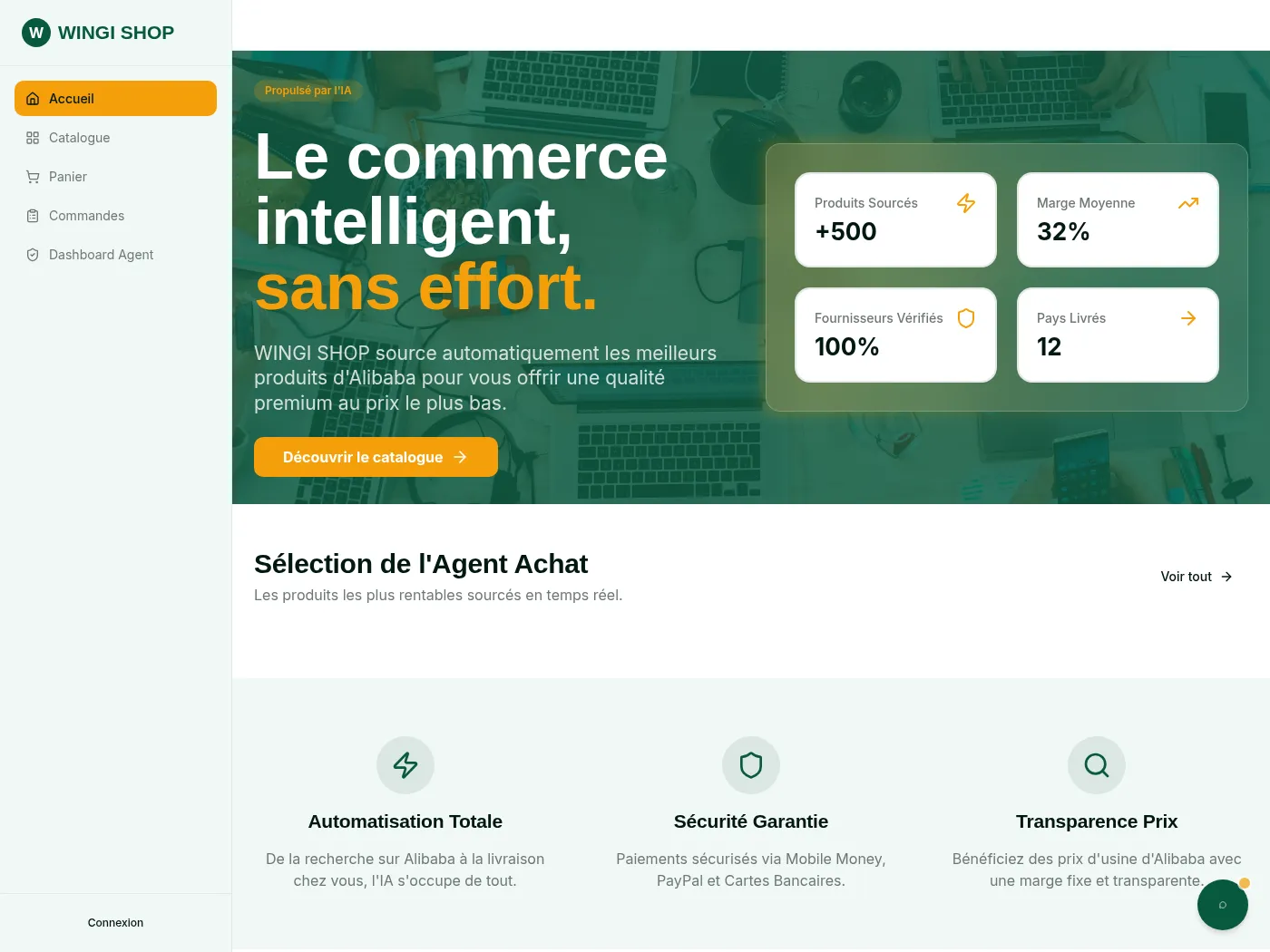 WINGI SHOP AI Commerce
