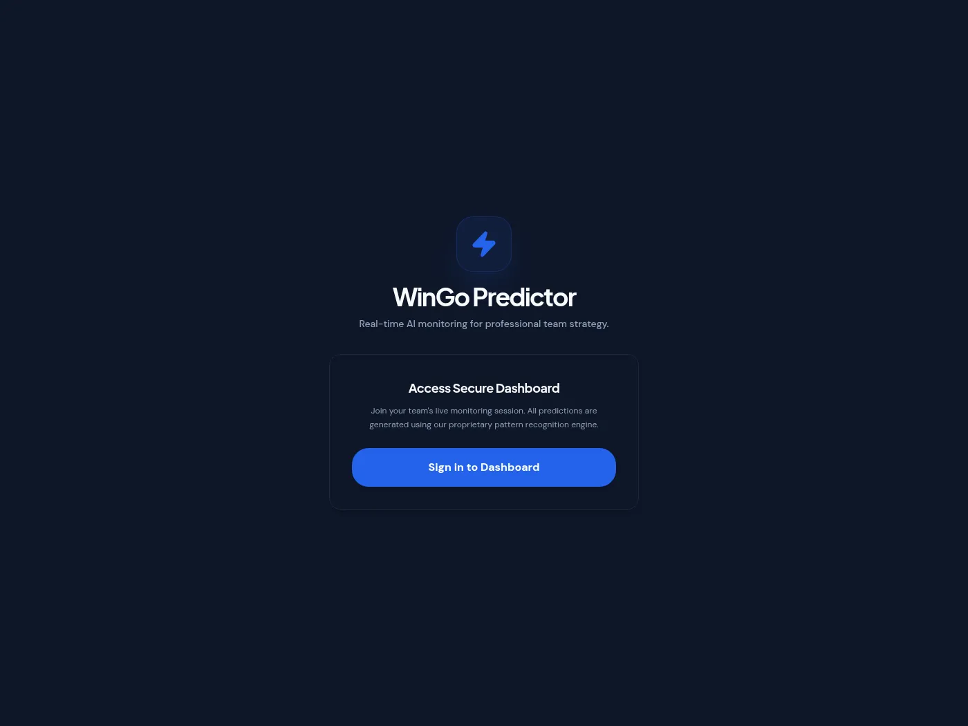 WinGo Live Predictor