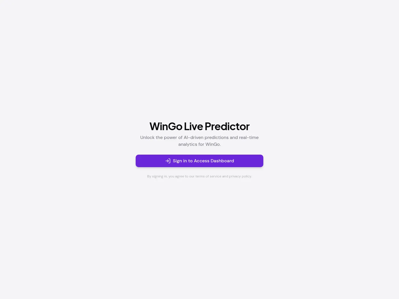 WinGo Live Predictor