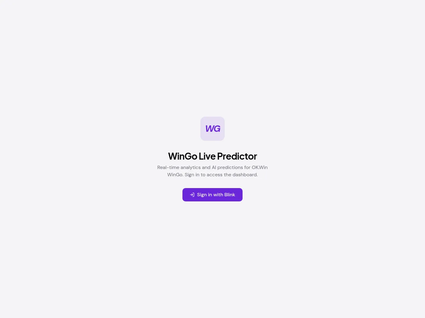 WinGo Live Predictor