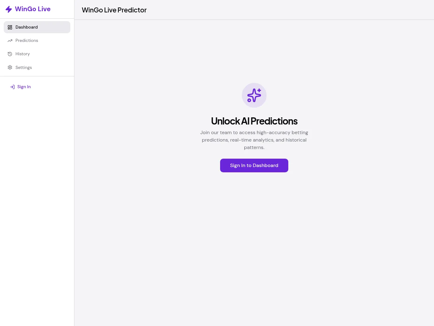 WinGo Live Predictor