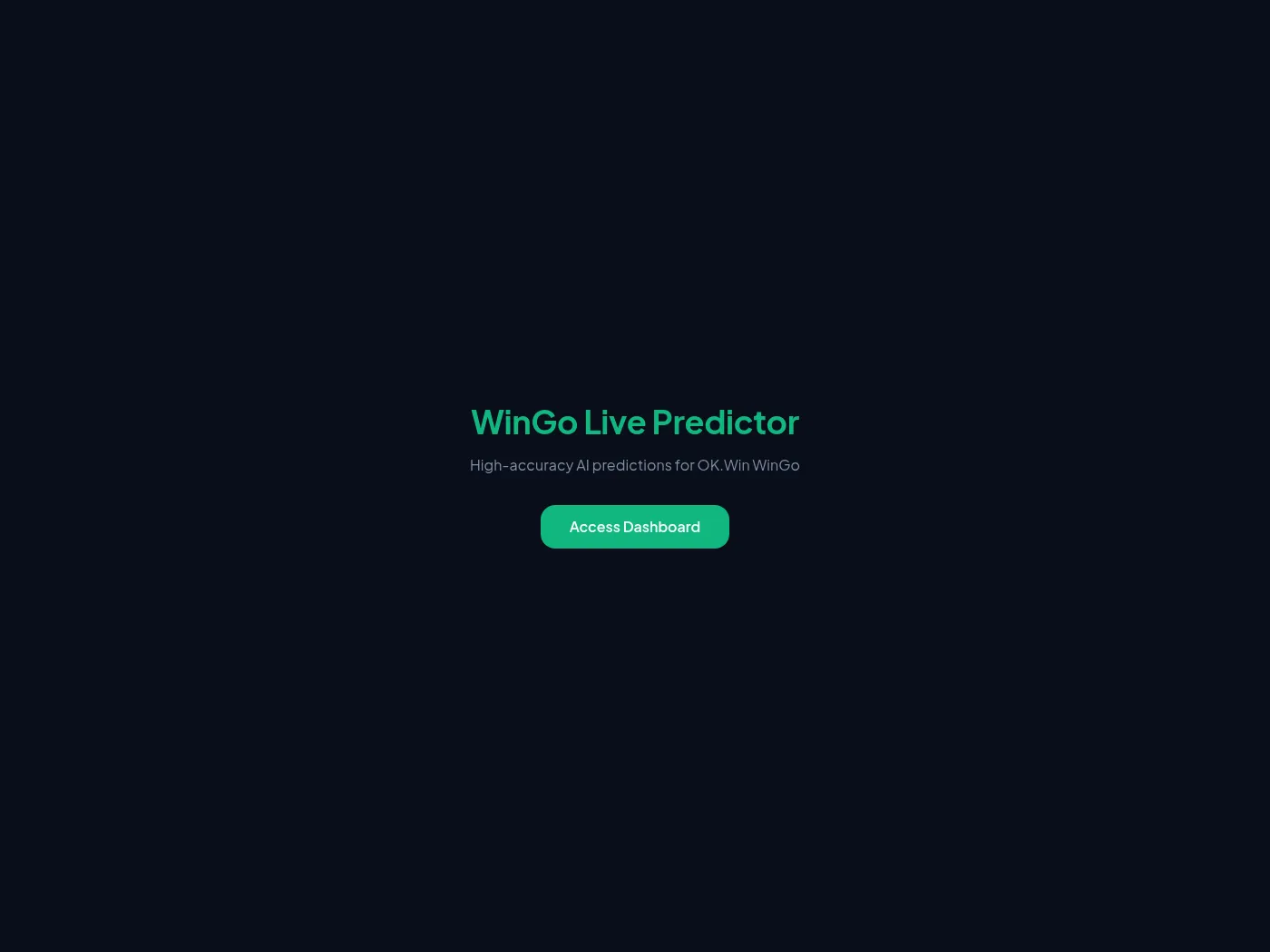 WinGo Live Predictor