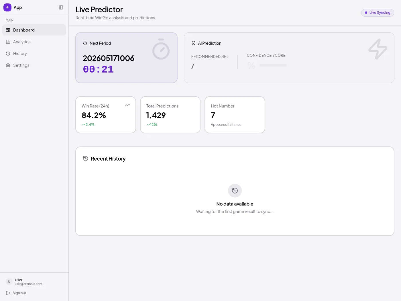 WinGo Live Predictor