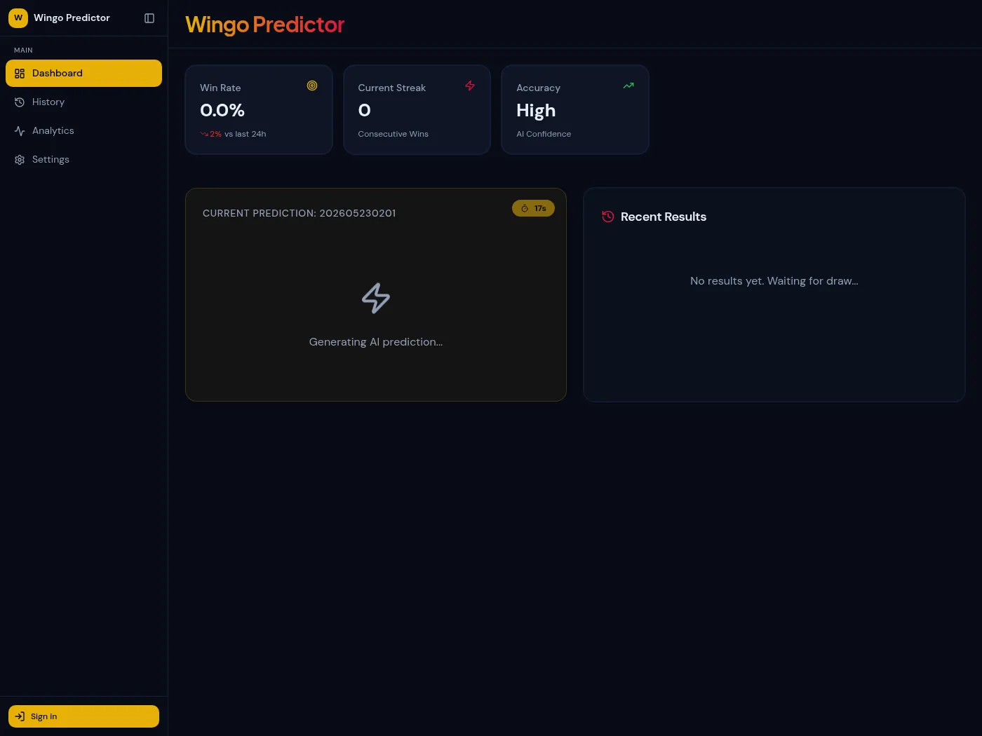 Wingo Predictor Hub