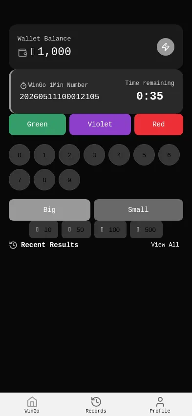 WinGo Minute Numbers
