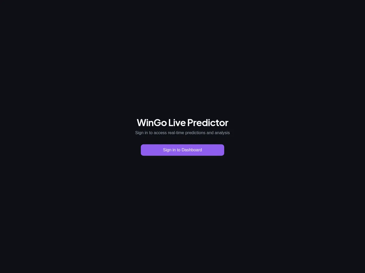 WinGo Live Predictor