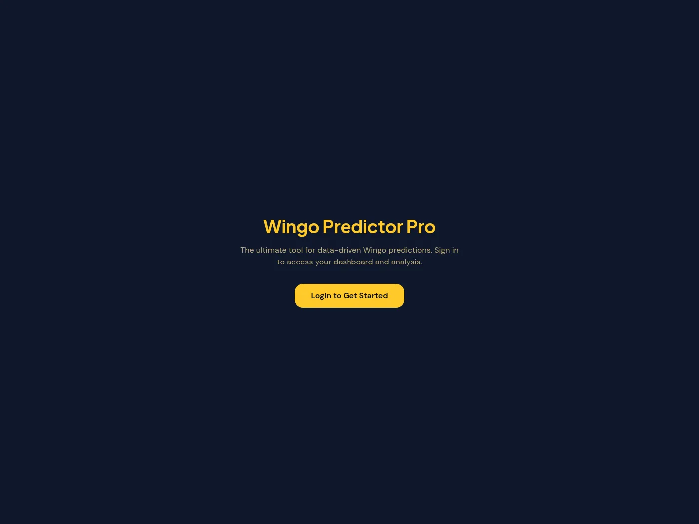 Wingo Predictor Pro