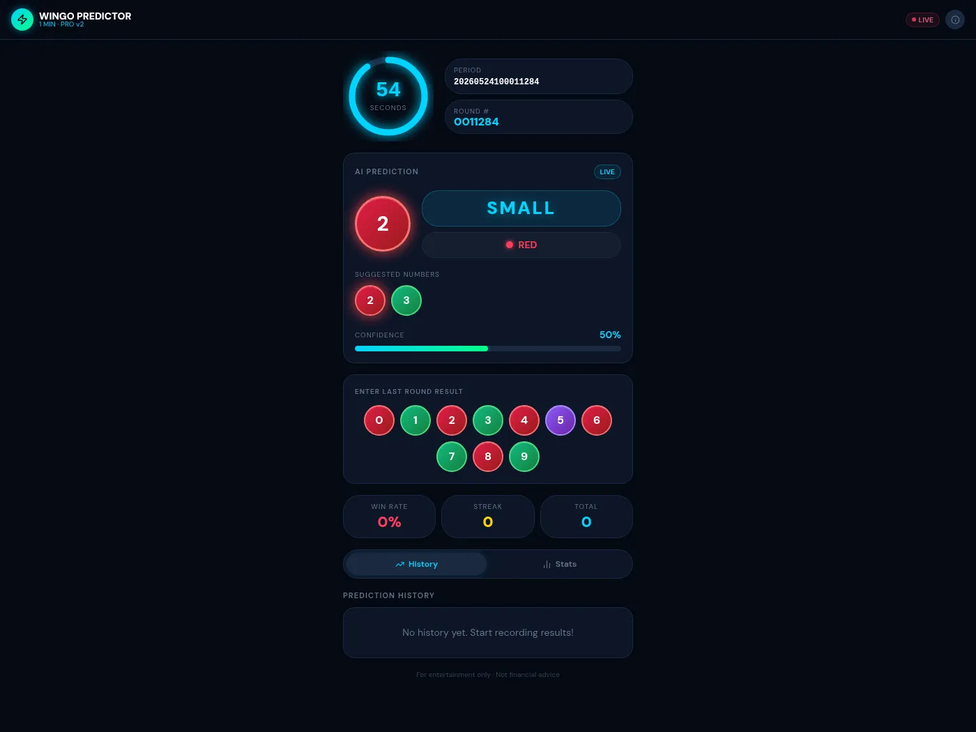 Wingo Predictor Tool