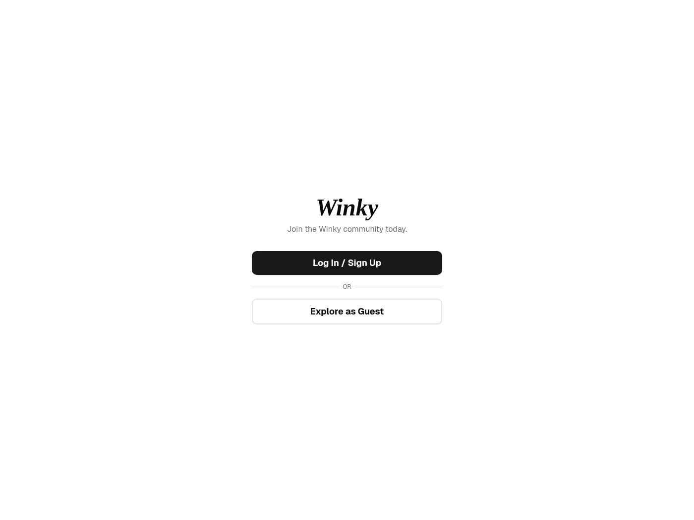 Winky Social App