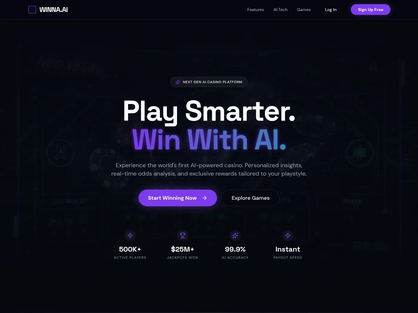 Winna AI Landing Page